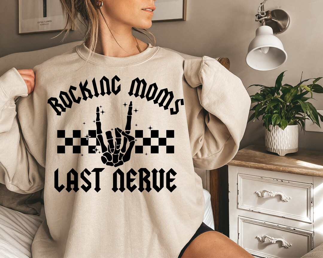 Funny Rock Mom Svg Png, Gothic Skeleton Hand Mom Life Svg Design, Mom's ...
