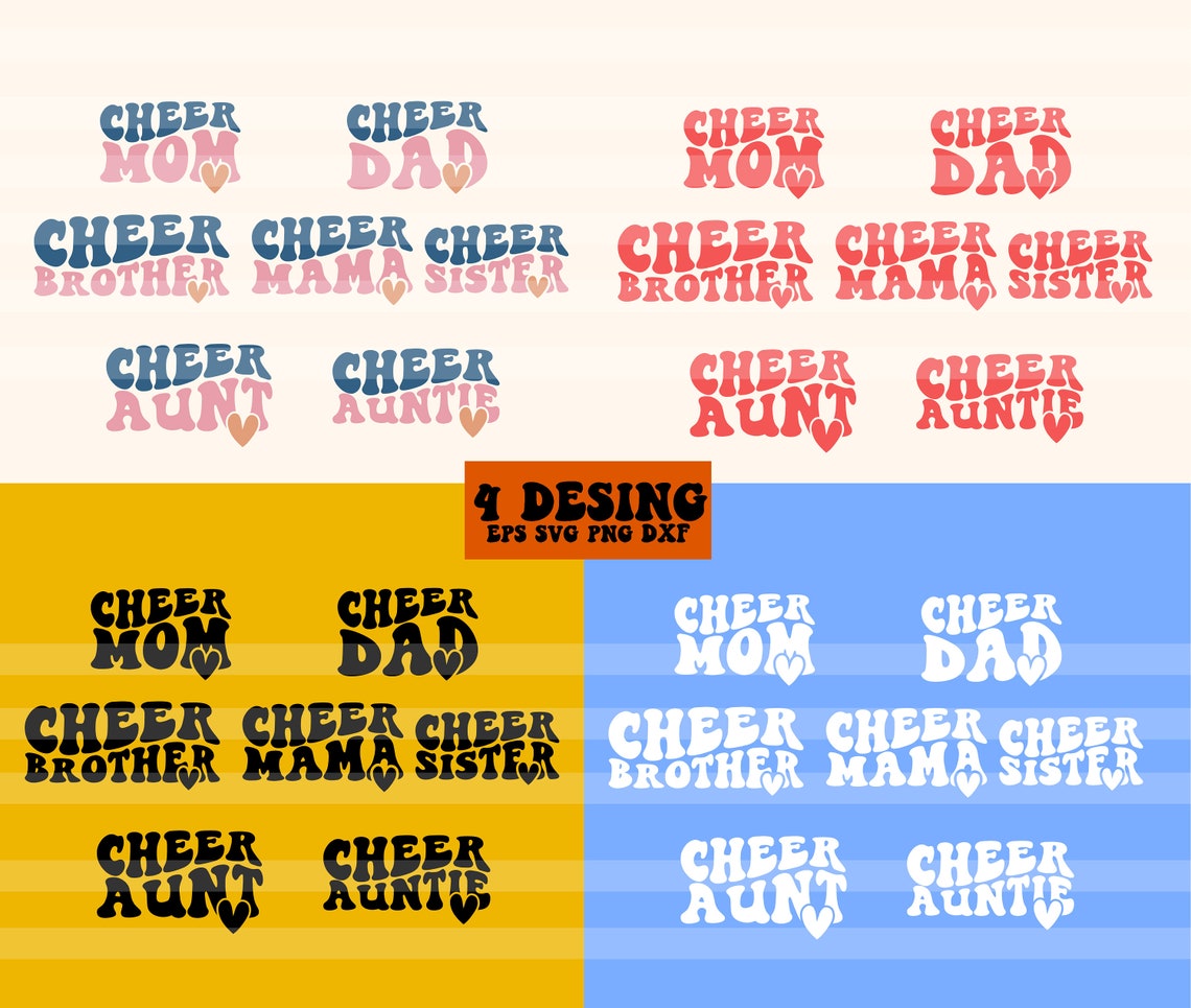 Cheer Family Bundle Svg Cheer Mom Svg Cheer Fan Svg - Etsy