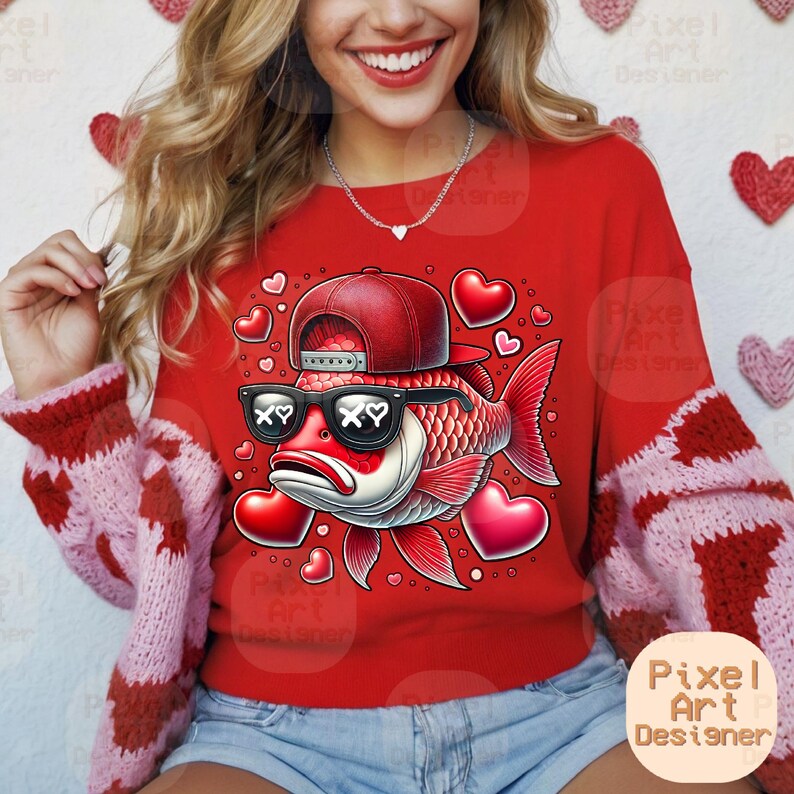 Valentine Fish, Valentine's Day Clipart Png, Fish Png, Valentine's Day ...