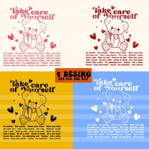 Take Care of Yourself SVG Motivational Svg Mental Health - Etsy