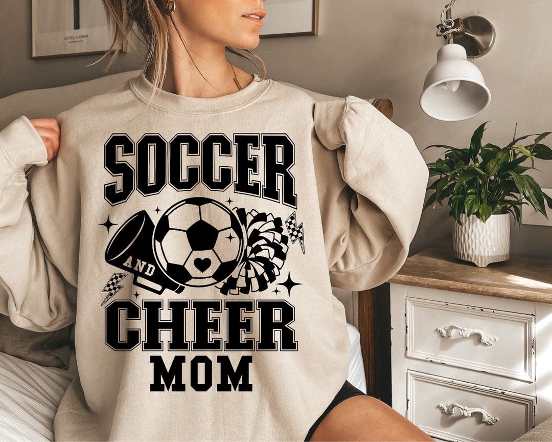 Soccer and Cheer Mom Svg Png, Soccer Svg, Soccer Season, Cheer Mom Svg ...