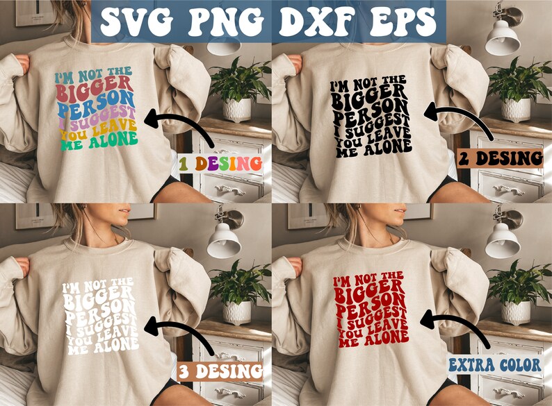 Im Not the Bigger Person I Suggest You Leave Me Alone SVG - Etsy