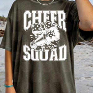 Polka Dot Bow With Cheer Squad PNG Svg, Cheer Mom, Cheerleader Svg ...