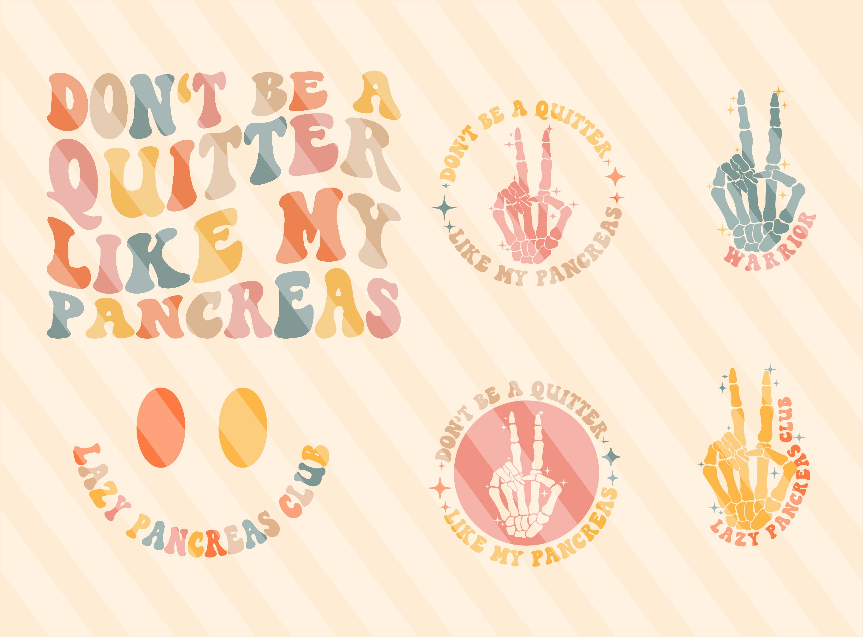 Don't Be A Quitter Like My Pancreas Svg Lazy Pancreas - Etsy
