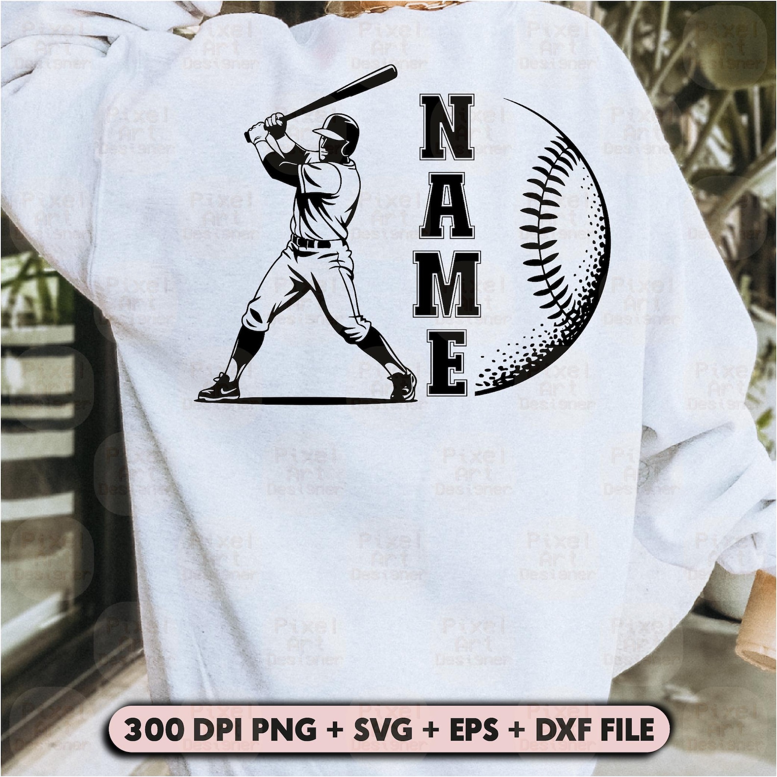 Baseball SVG PNG With Player and Name Text, Personalized Baseball Svg ...