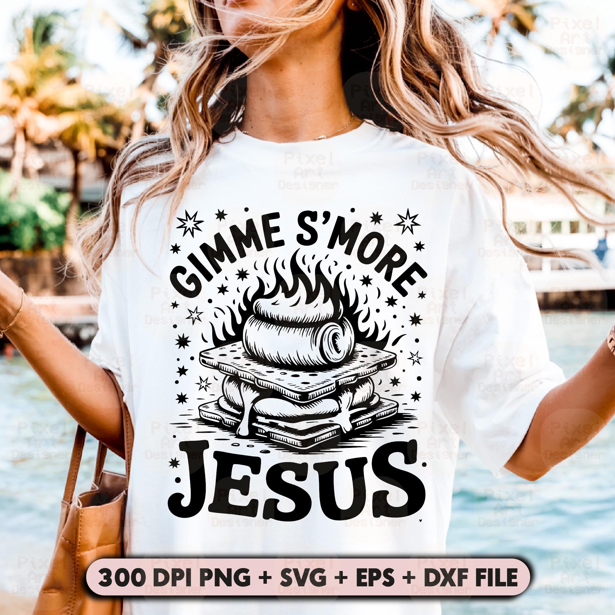 Gimme S’more Jesus SVG PNG, Christian Camping Shirt Design, Faith-based ...