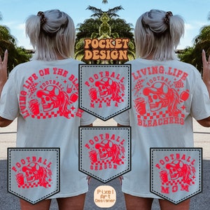 Living Life on the Bleachers Svg Png, Funny Svg, Football Season ...