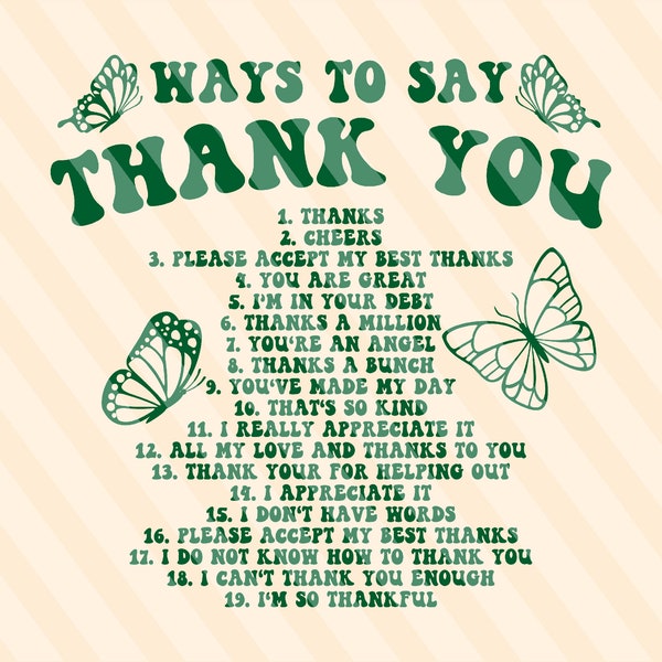 Ways Say Thank You Etsy
