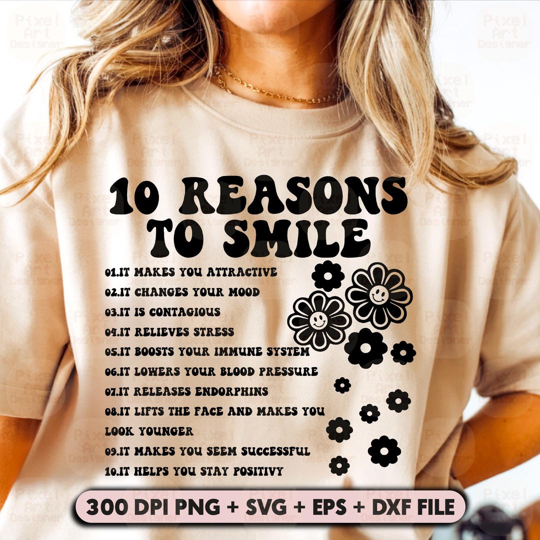 Reasons to Laugh Svg Png, Positive Svg, Motivational Svg, Uplifting ...