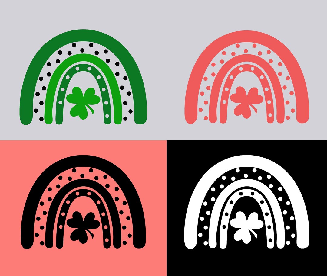 St Patrick's Day Rainbow SVG Boho Rainbow Svg Lucky Svg - Etsy