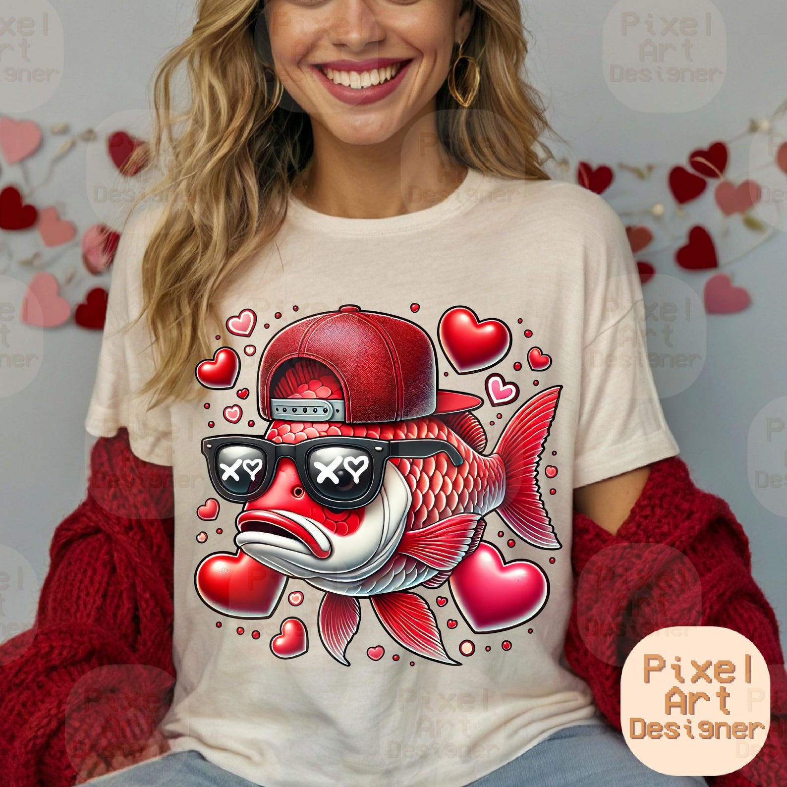 Valentine Fish, Valentine's Day Clipart Png, Fish Png, Valentine's Day ...