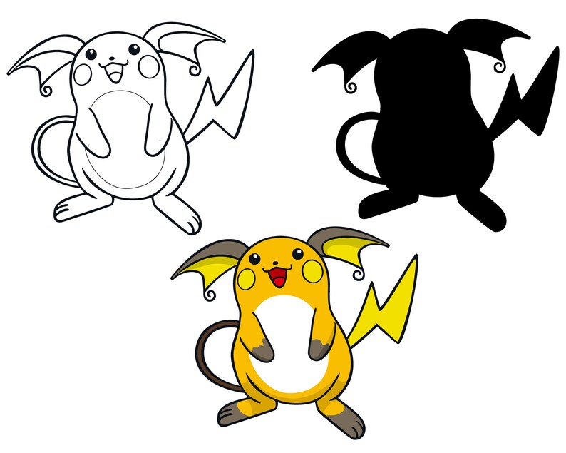 Raichu Pokemon Svg Pokemon Characters Stickers Pokemon Svg | Etsy UK