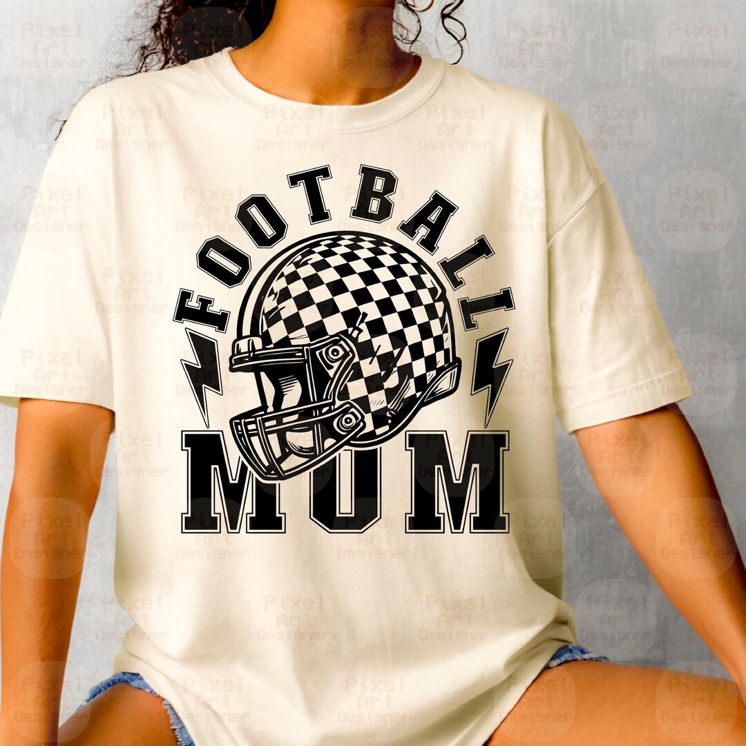 Football Mom SVG PNG, Checkered Football Helmet, Checkered Helmet Svg ...