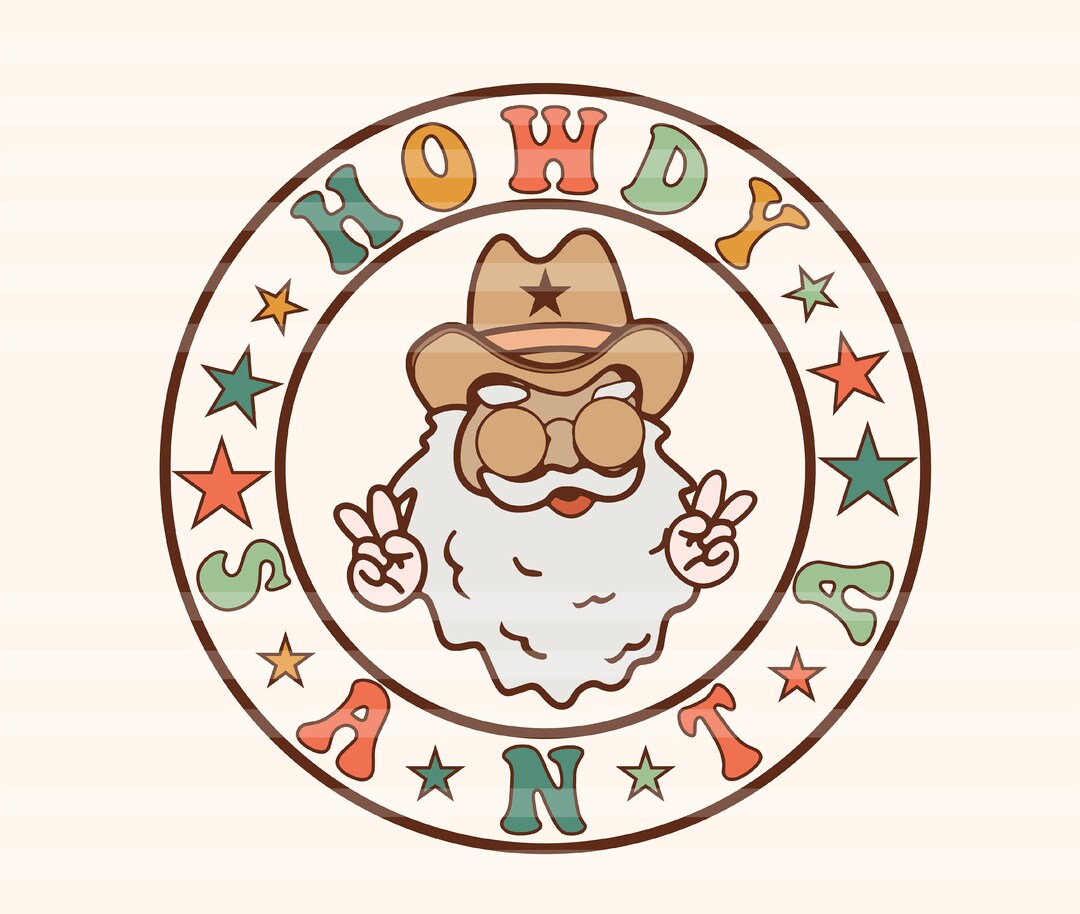 Howdy Santa Png Cowboy Christmas Png Merry and Bright Png - Etsy