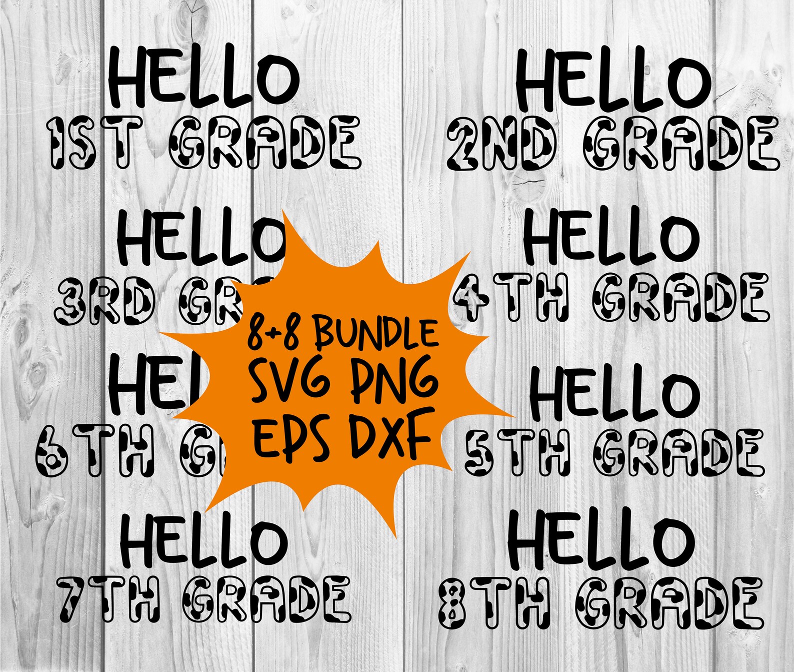 Hello Grade School Bundle Svg Back to School Svg School - Etsy