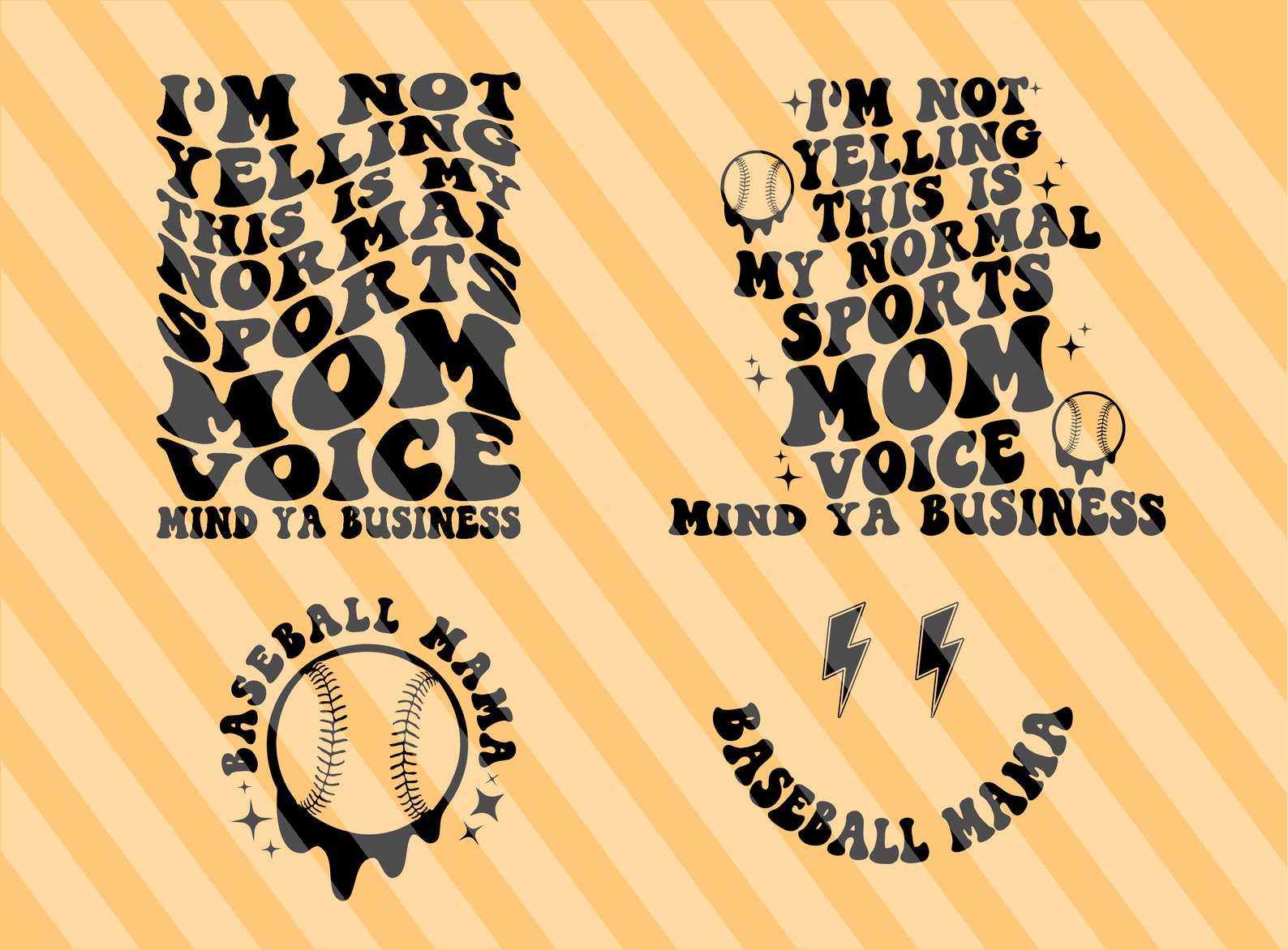 I’m Not Yelling This is My Normal Sports Mom Voice Svg, Baseball Svg ...