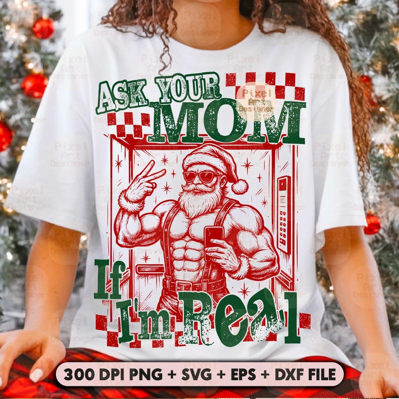 Muscle Santa Claus - Etsy