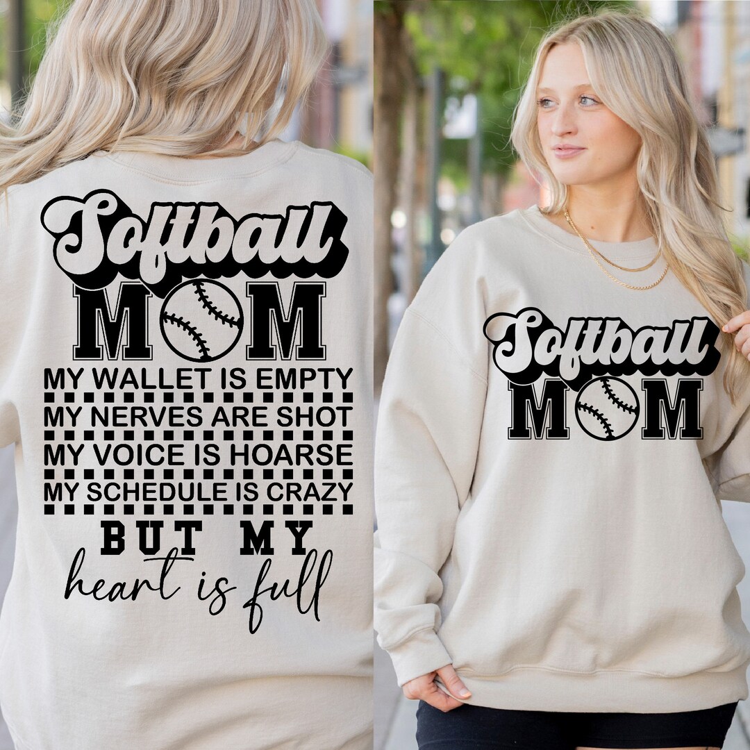 Softball Mom My Wallet is Empty Svg, Softball Svg, Softball Mom Svg ...