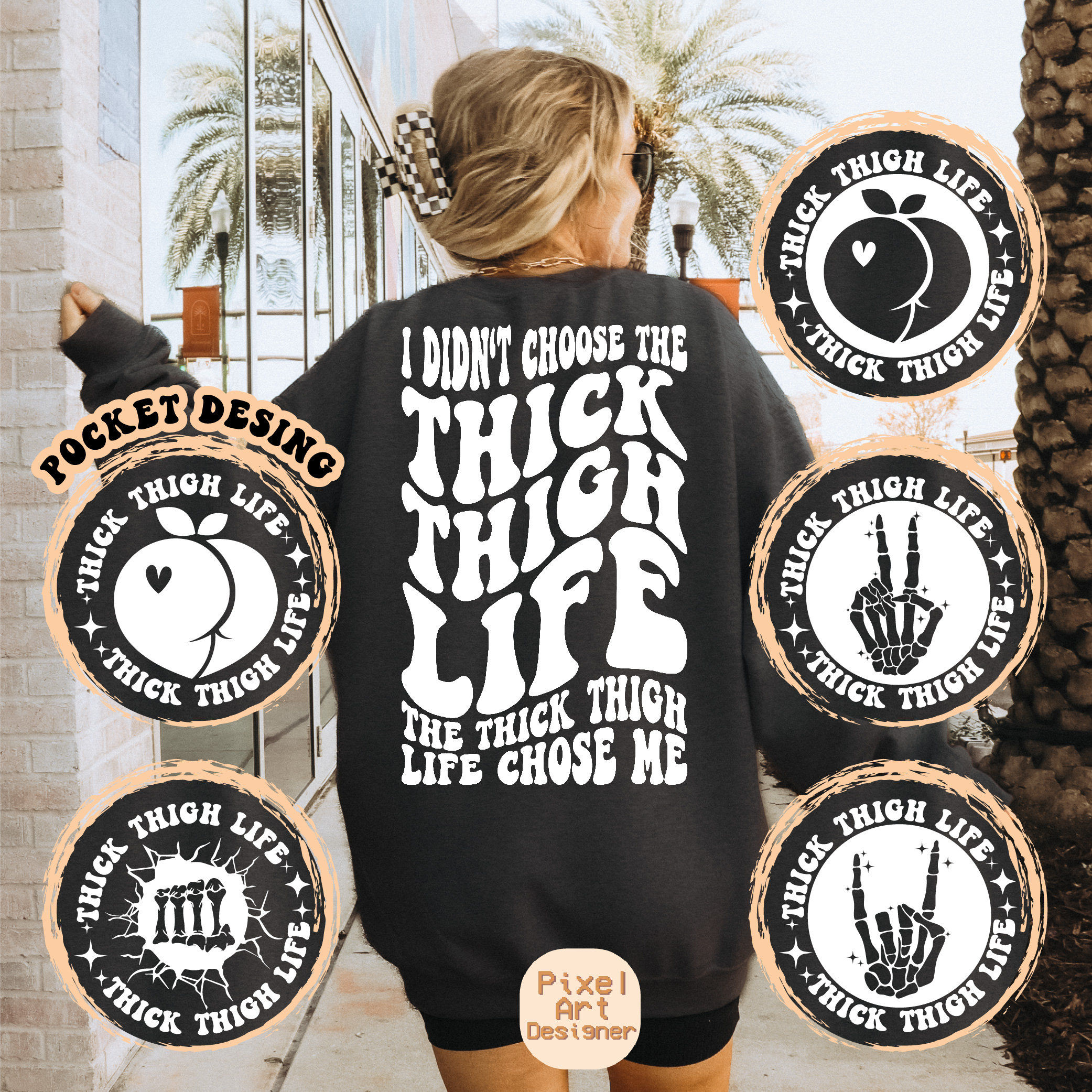 Thick Thighs Life Svg Png, Sarcasm Svg, Adult Humor, Motivational Svg ...