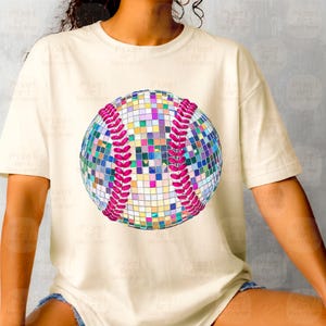 Disco Baseball PNG, Glitter Baseball Sublimation, Sparkle Sports ...