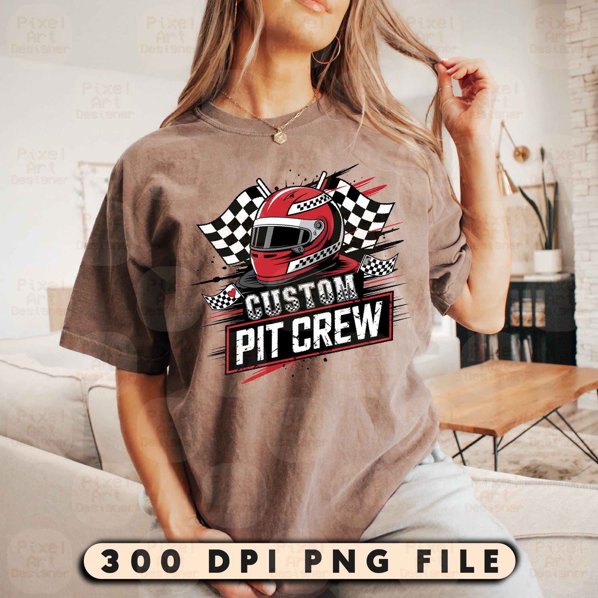 Racing Crew Custom PNG, Personalized Motorsport Pit Crew Design, Red ...