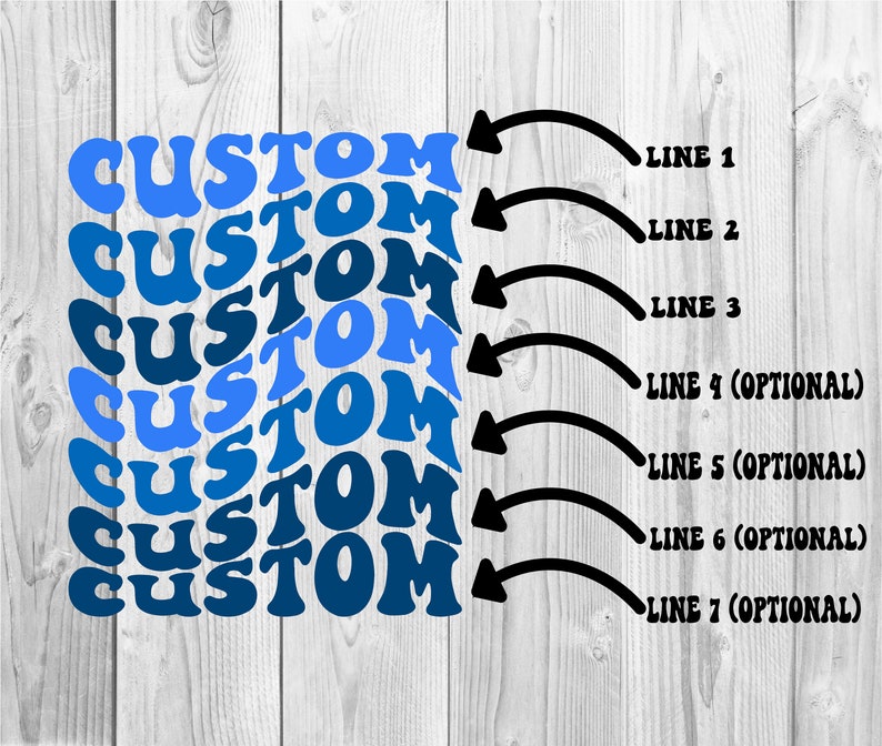 Letras onduladas personalizadas Svg Letras onduladas apiladas - Etsy España