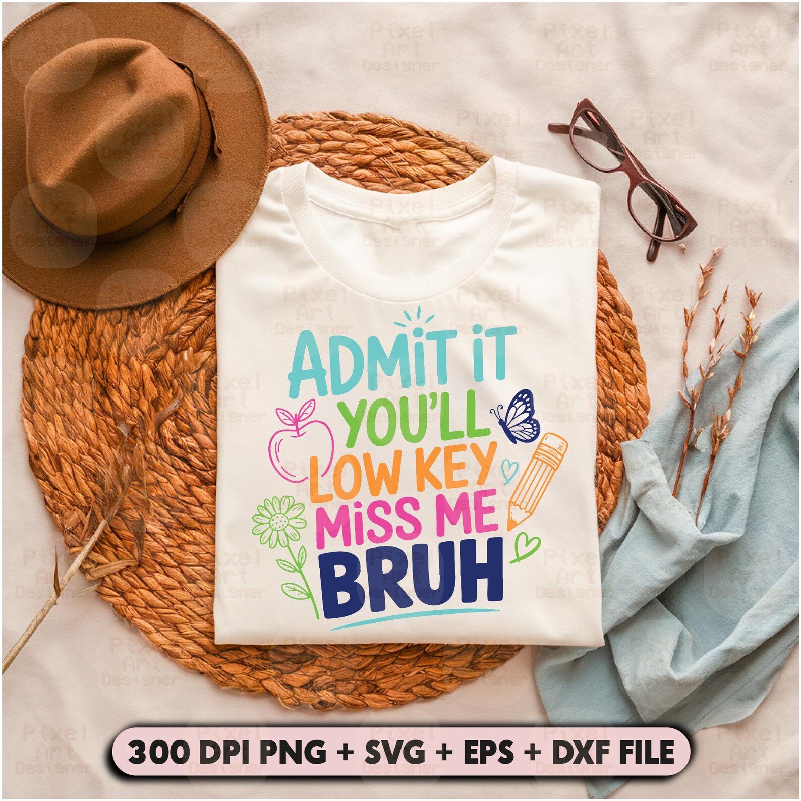 Admit It You’ll Miss Me SVG PNG, Funny School Goodbye Design, Back to ...