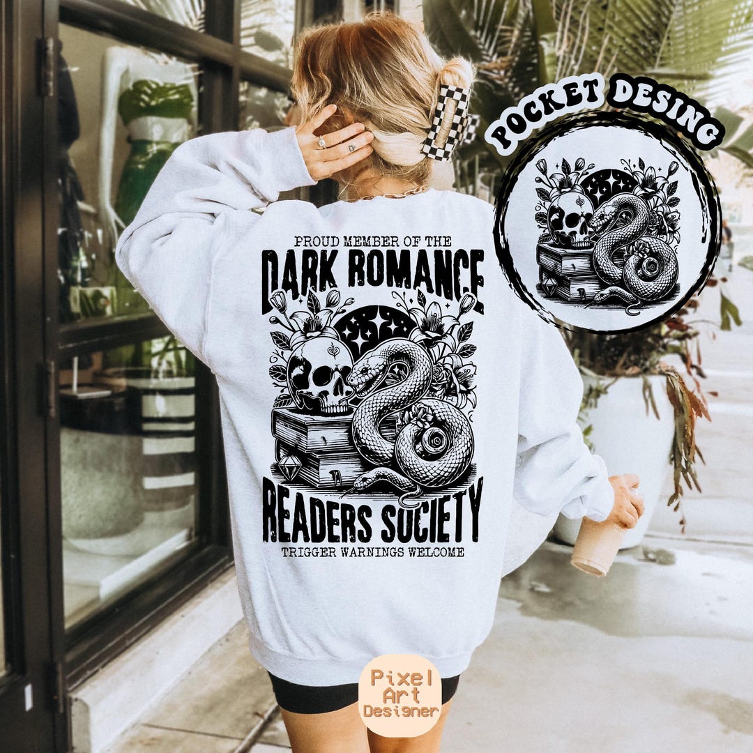 Dark Romance Readers Society PNG SVG, Dark Romance Reader Svg, Funny ...