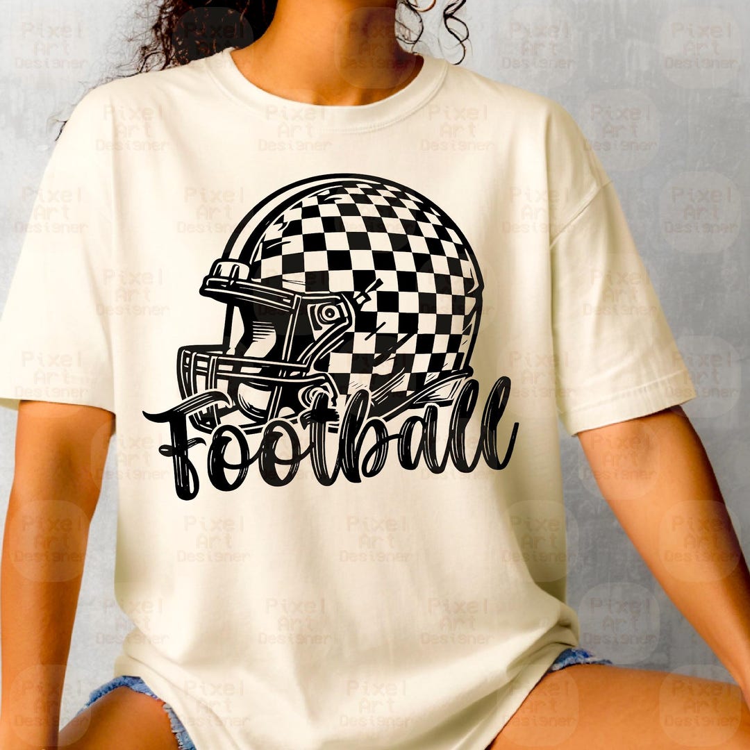 Checkered Football Helmet PNG Svg, Checkered Helmet Svg, Football ...