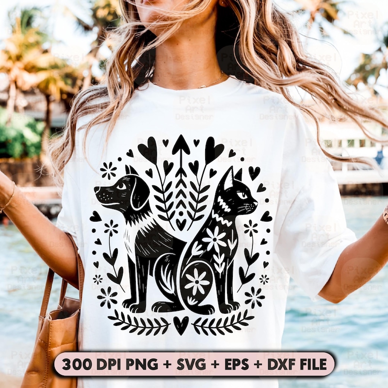 Dog and Cat Svg - Etsy