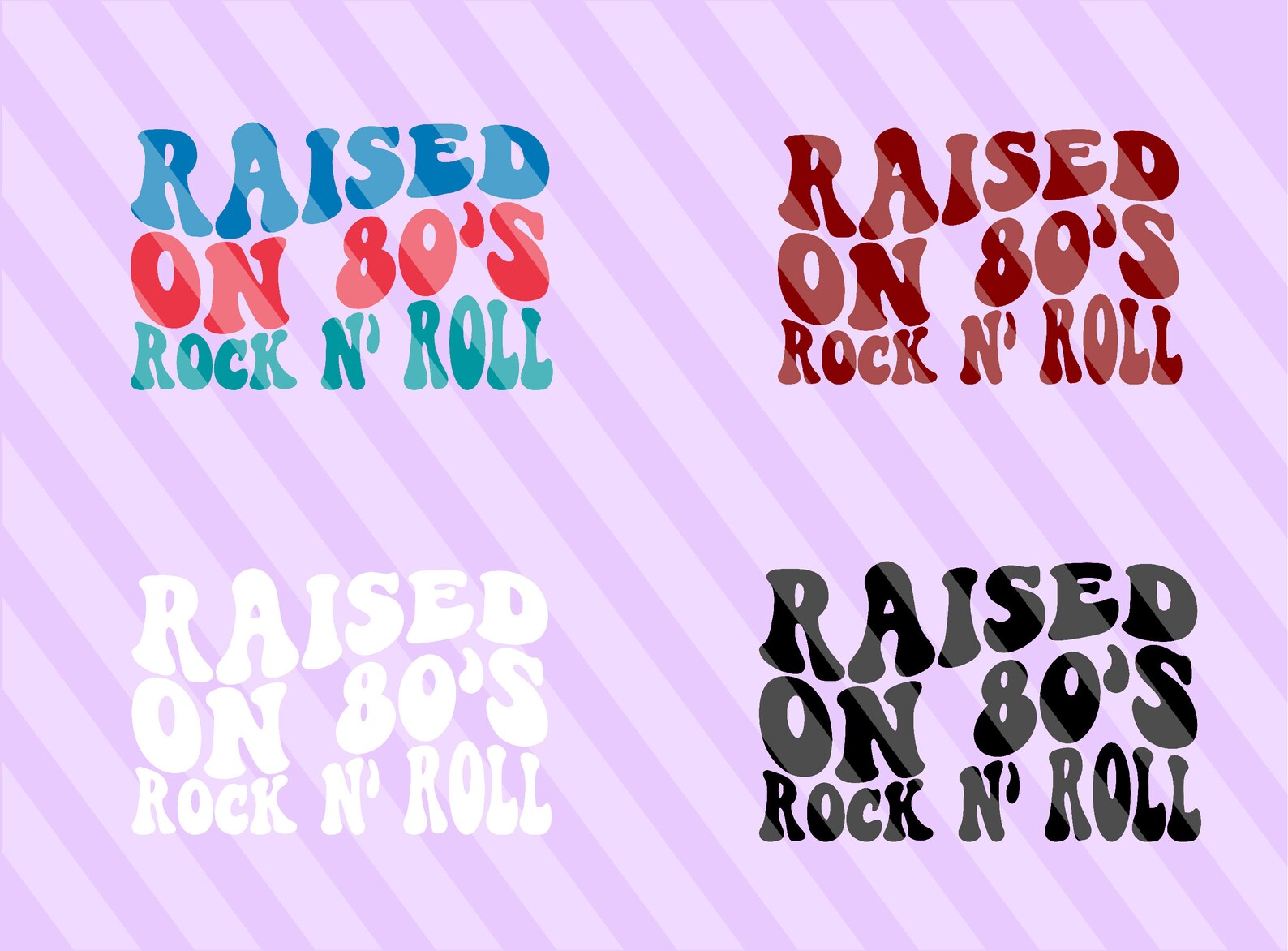 Raised on 80s Rock N Roll SVG, 80's Svg, 1980s Design, Retro 80s Svg ...