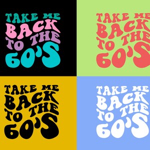 Take Me Back to the 60s SVG 60's Svg 1960s Design Retro - Etsy