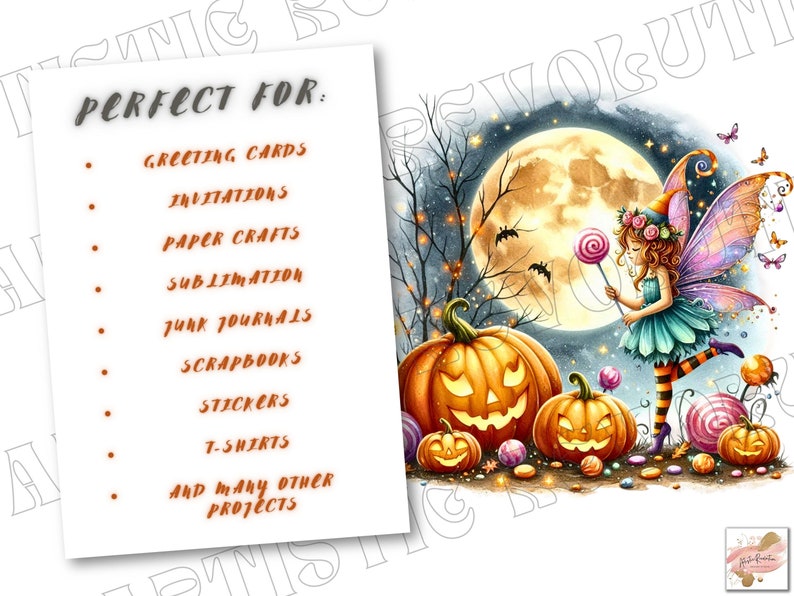 65 Watercolor Cute Halloween Clipart Bundle, Halloween PNG Bundle, Jack ...