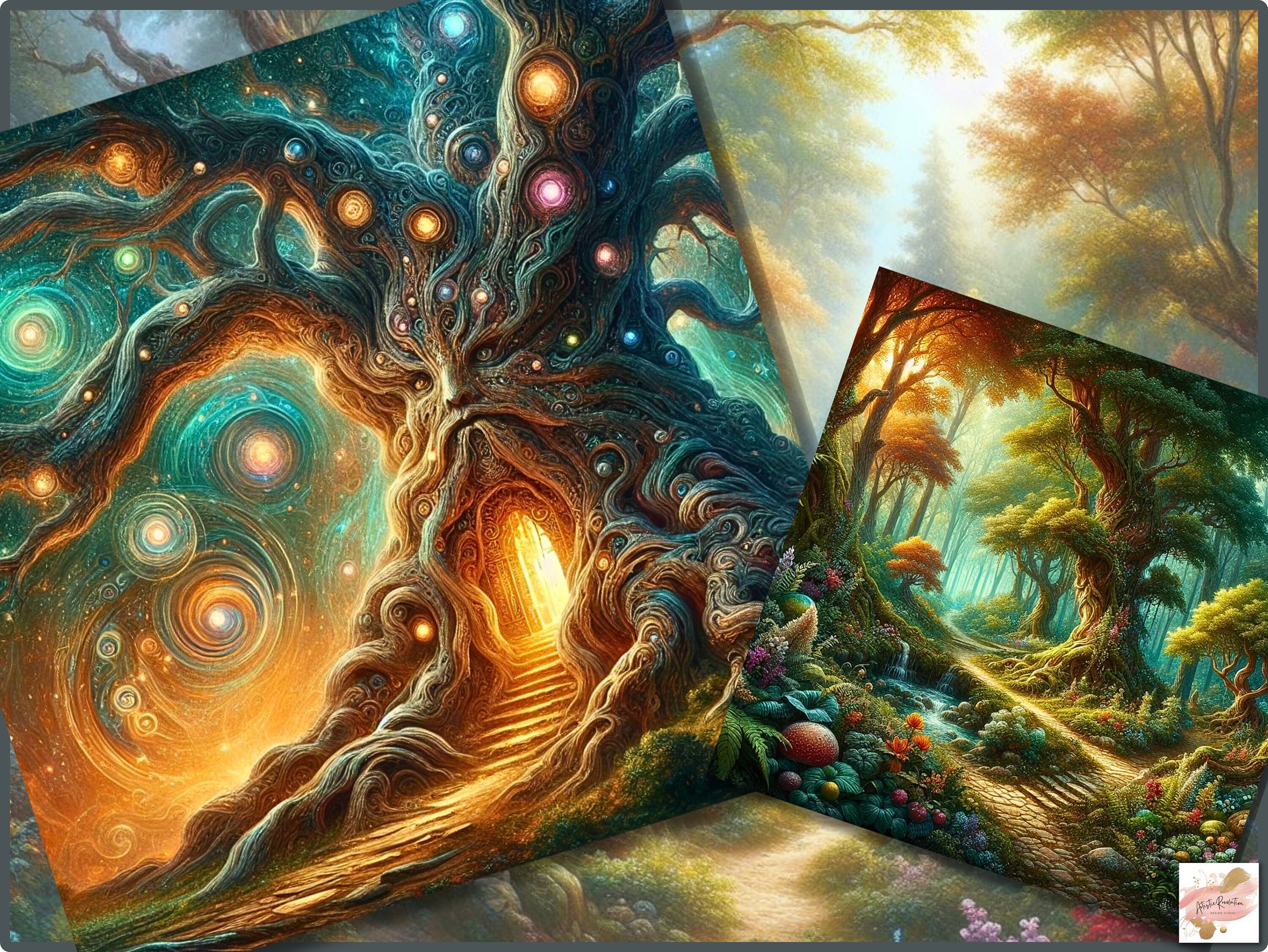 Fantasy Enchanted Forest Digital Papers Magical Enchanted Forest ...