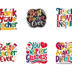 Teacher PNG Bundle, Teacher Appreciation PNG, Teacher Clipart, Teacher ...
