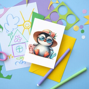 Watercolor Summer Beach Cute Animals Clipart Bundle, Summer Clipart ...