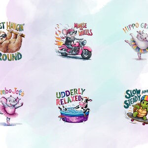 43 Funny Quotes Animals Clipart Bundle, Funny Animal Clipart ...