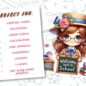 Watercolor Back to School PNG Bundle, Back to School Clipart Bundle ...