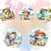 Watercolor Summer Beach Cute Animals Clipart Bundle, Summer Clipart ...