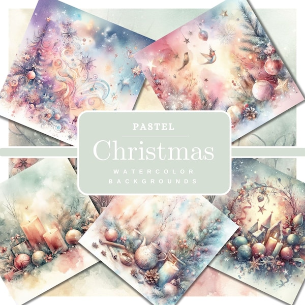 Pastel Christmas Backdrop - Etsy