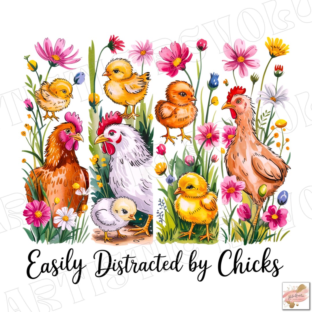 Funny Chicken Png, Chicken Lover Png, Farm Life PNG, Floral Spring Png ...