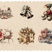 57 Retro Vintage Christmas Clipart Bundle, Vintage Christmas PNG, Retro ...