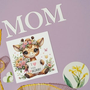 40 Watercolor Cute Animals Mothers Day Clipart Bundle, Mothers Day Png ...