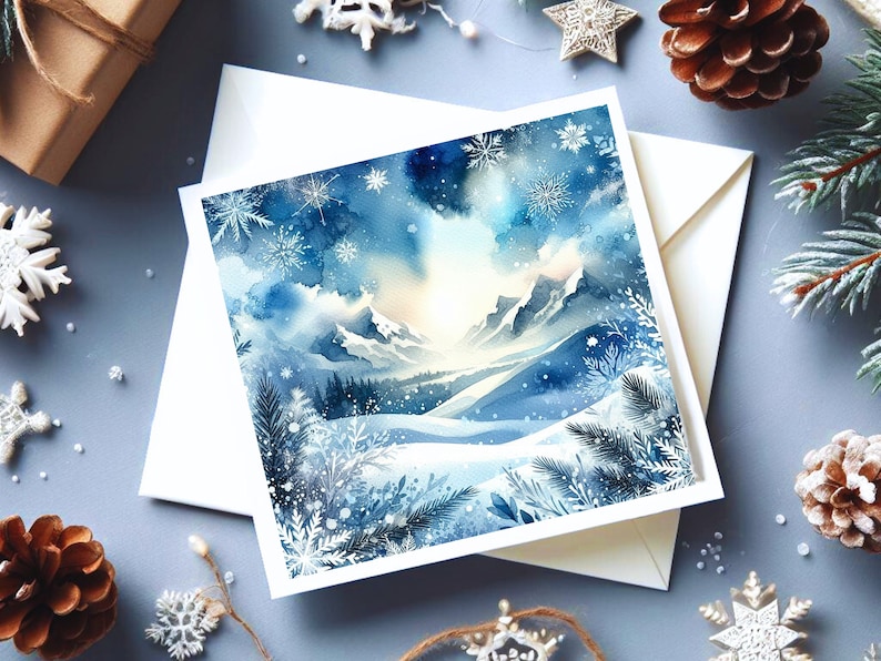 60 Snowy Digital Papers Snowy Winter Scenes Backgrounds, Winter Snowing ...