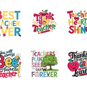 Teacher SVG Bundle, Teacher Appreciation SVG, Teacher Clipart, Teacher ...