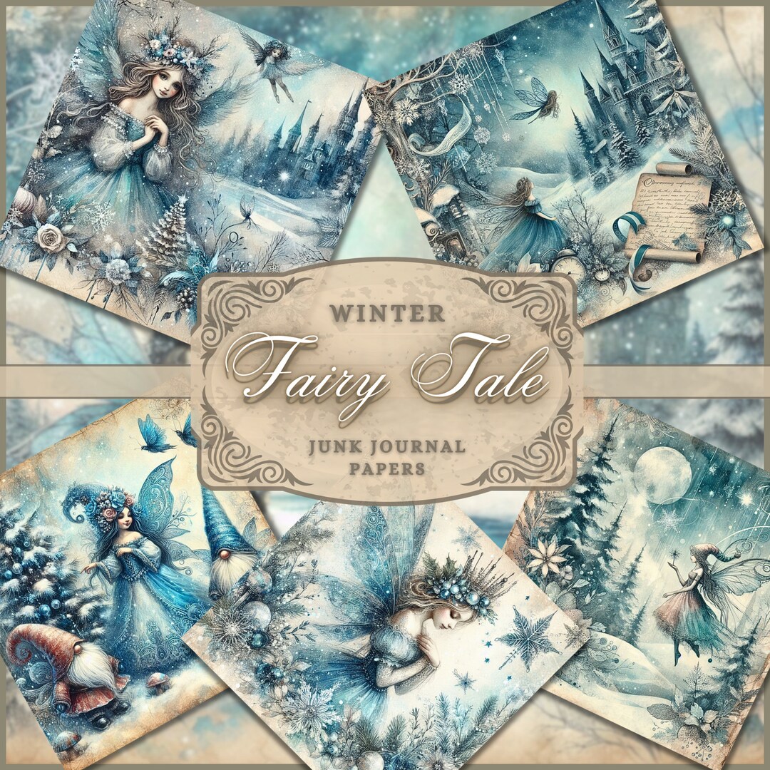 Winter Fairytale Junk Journal Kit Magical Witch Journal Papers, Magical ...
