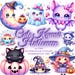 Cute Witch Clipart, Halloween Chibi Girl PNG. Kawaii Dolls Clipart ...