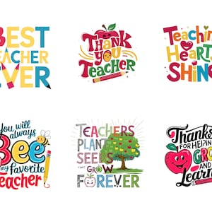 Teacher PNG Bundle, Teacher Appreciation PNG, Teacher Clipart, Teacher ...