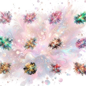 Shimmering Watercolor Splashes Clipart Bundle, Watercolor Splash Png ...