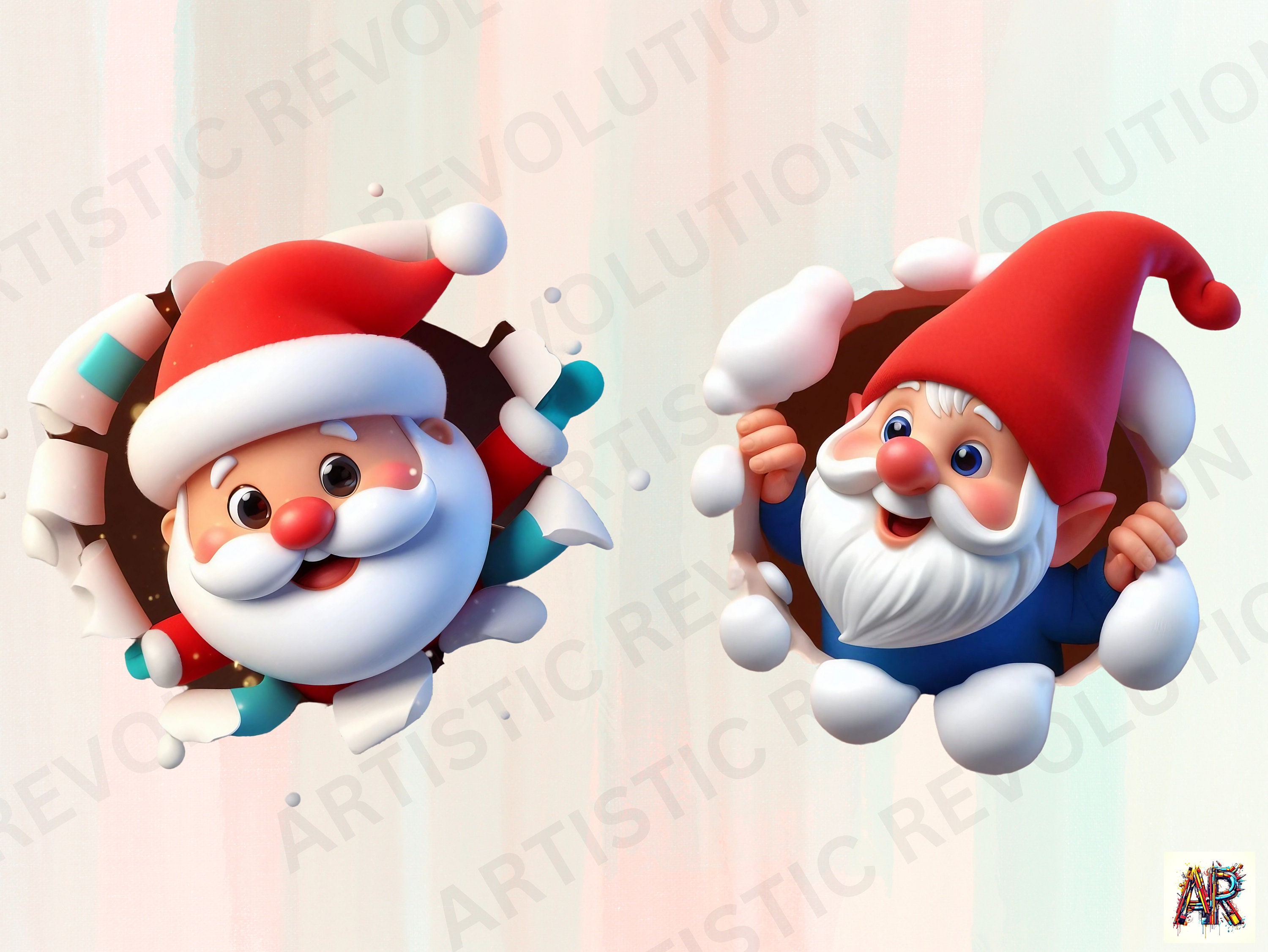 3D Christmas Clipart Bundle PNG 3D Xmas Clipart PNG 3D Xmas Clip Art ...